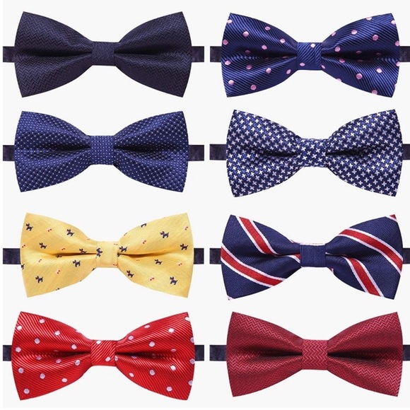 Accessories | Mens 8 Pack Clip On Bow Tie Bundle Set Nwt | Poshmark